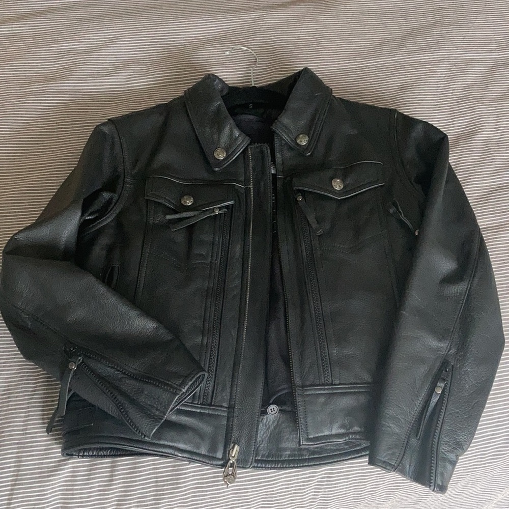 - Harley Davidson Nevada Leather Moto Jacket - Gem